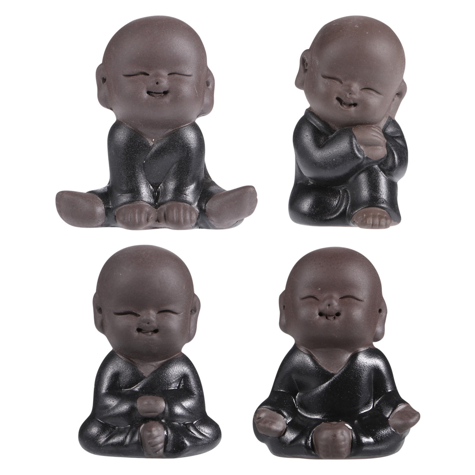 4 Pcs Ornament Home Decor Table Top Accessories Monk Statue Decoration ...