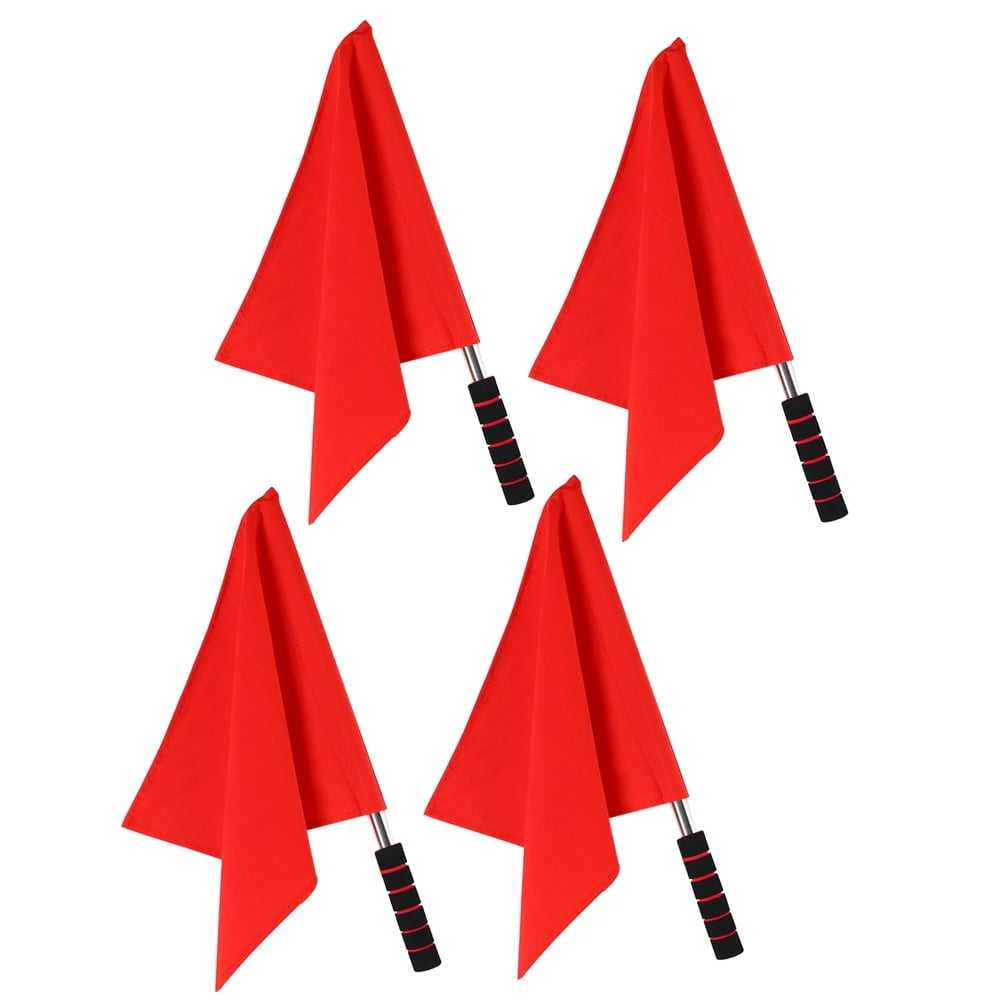 4 Pcs Outdoor Flags Referee Red Volleyball Line Judge Protection ...