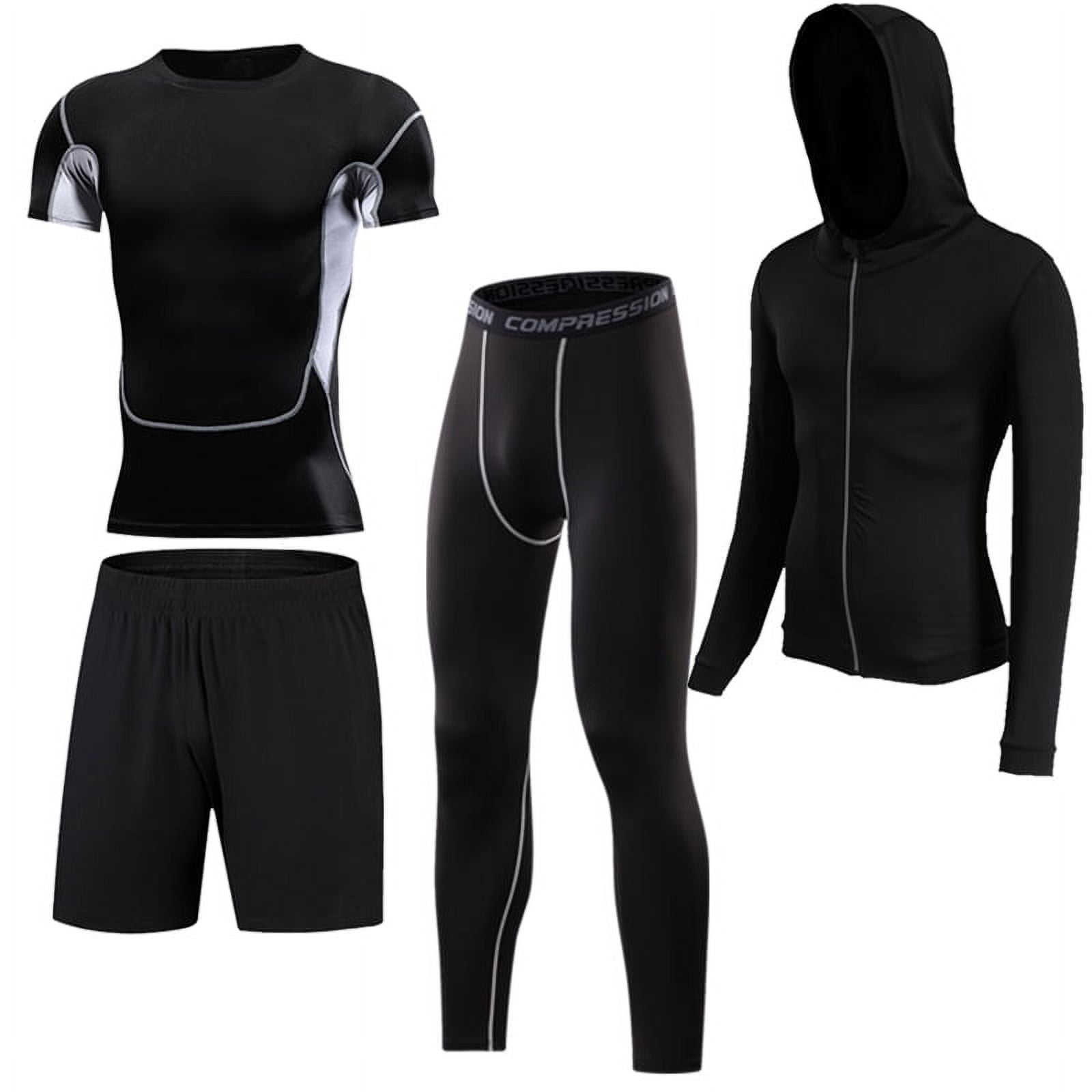 4 Pcs Outdoor Jogging Sport Men Suits Male Tracksuit Outdoors Suit Men ...