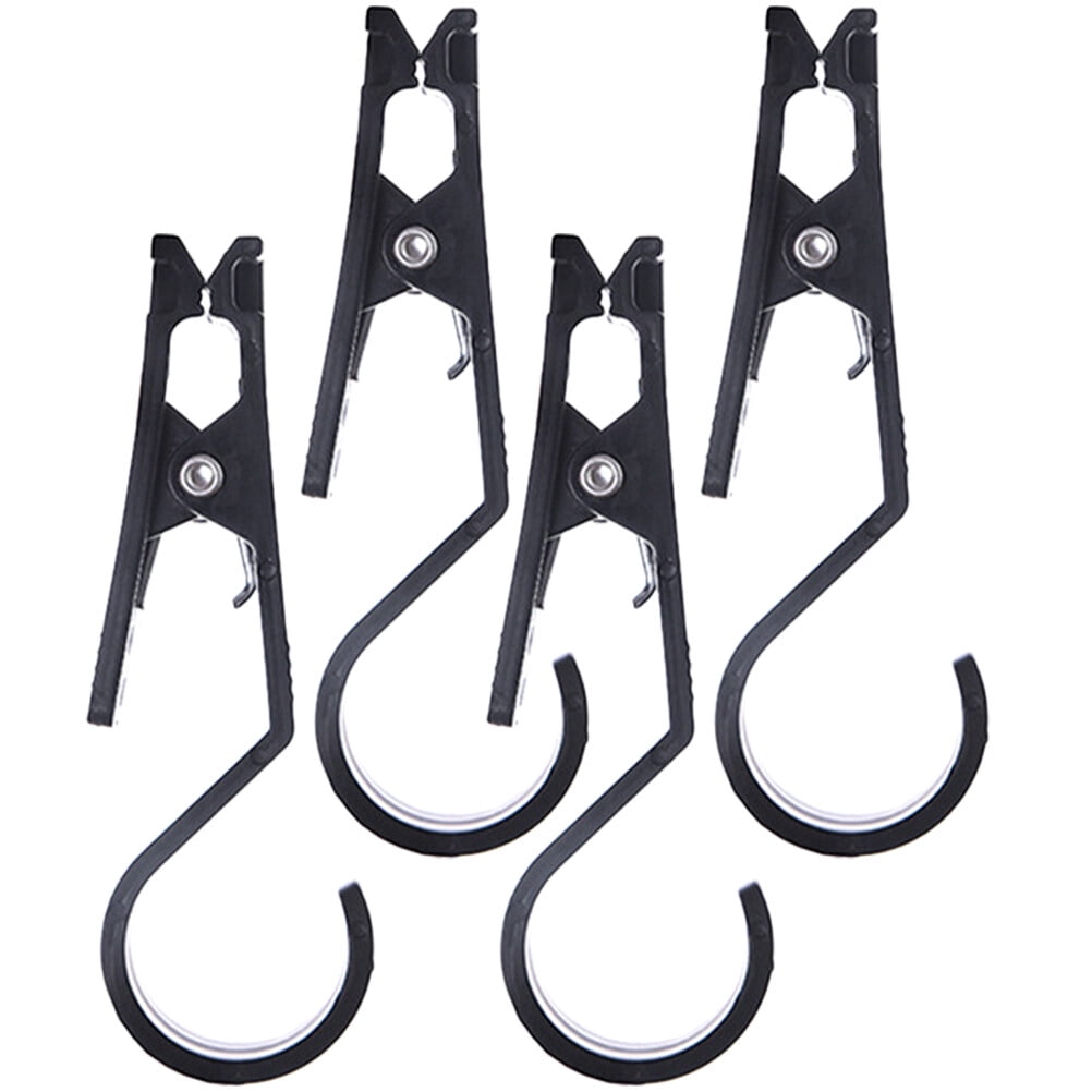 4 Pcs Outdoor Tent Hook Plastic Tarp Clamp Press Lock Clip Coat Hangers ...