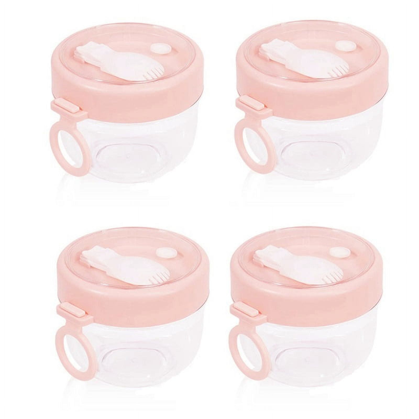 4 Pcs Overnight Oats Container with Lids and Spoons, 20 Oz Oats Jars ...