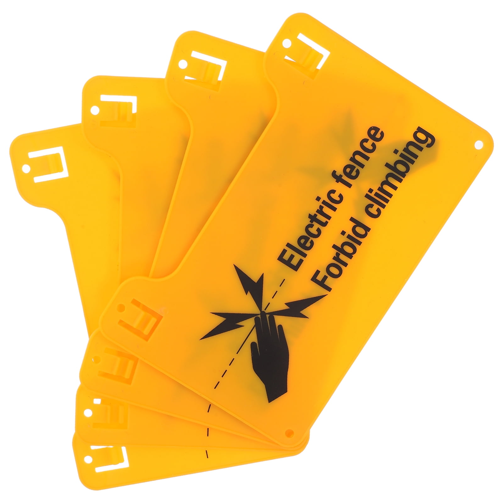 4 Pcs PVC Electric Fence Electronic Fence Warning Sign 20.00X12.80X0 ...