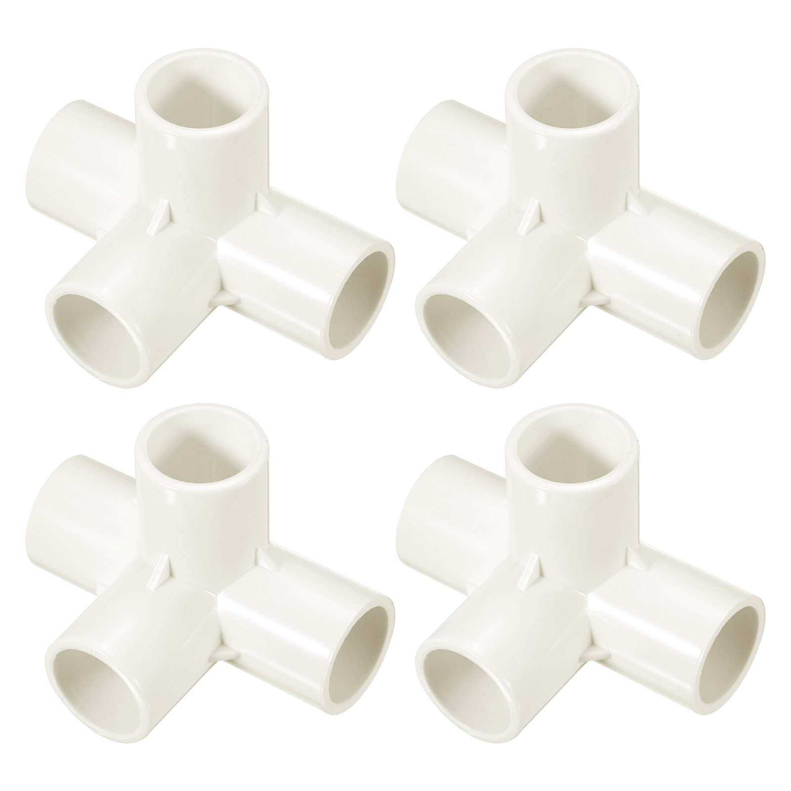 4Pcs Fitting, 4 Way Fitting 20mm Connectors Elbow Pipe Fittings ...