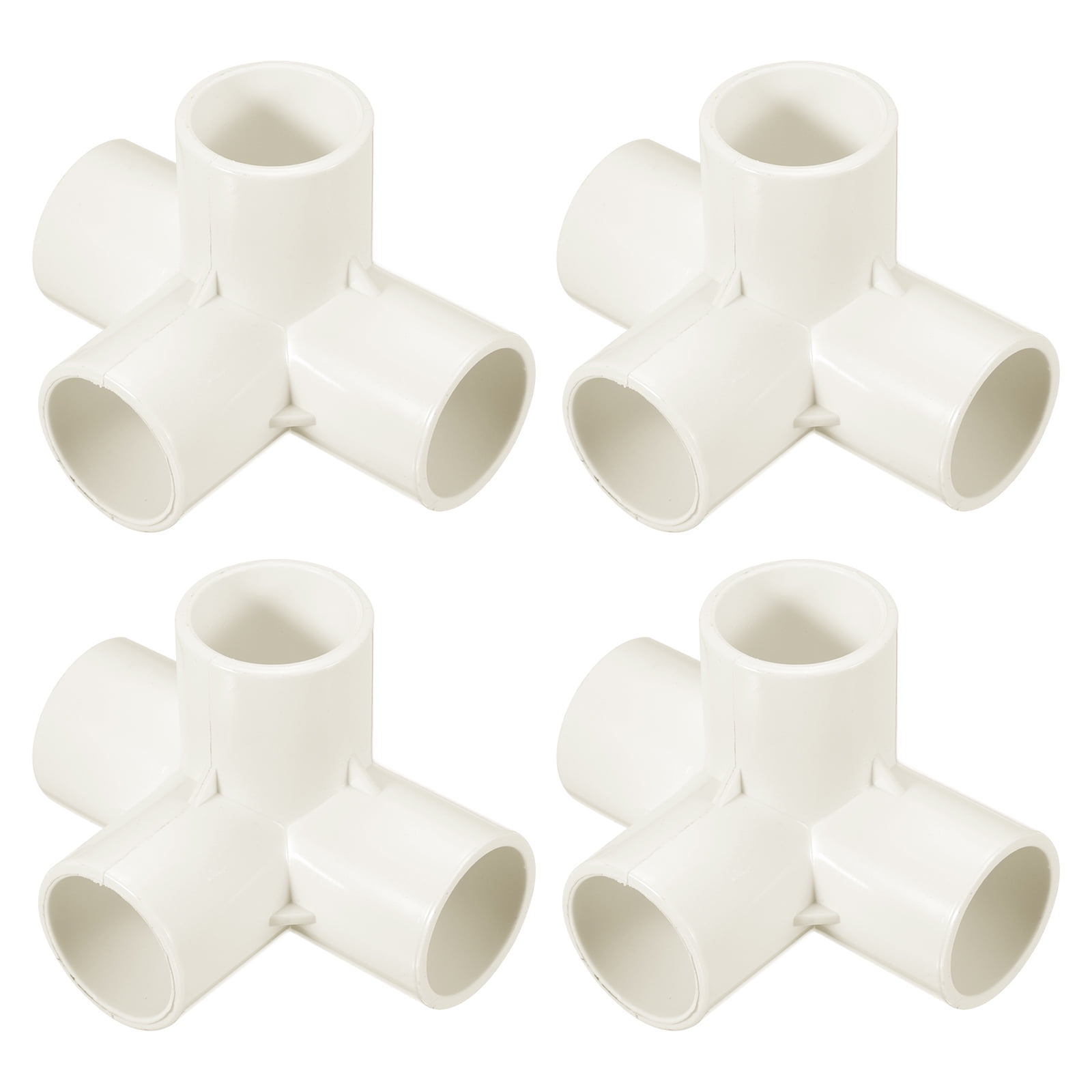 4 Pcs PVC Fitting, 4 Way PVC Fitting 25mm PVC Connectors PVC Elbow PVC ...