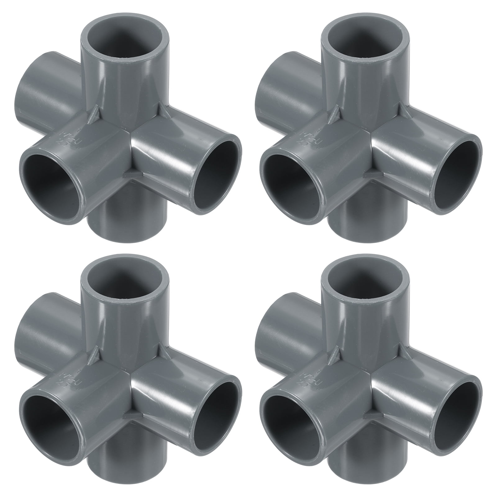 4 Pcs PVC Fitting, 5 Way PVC Fitting 25mm PVC Connectors PVC Elbow PVC ...