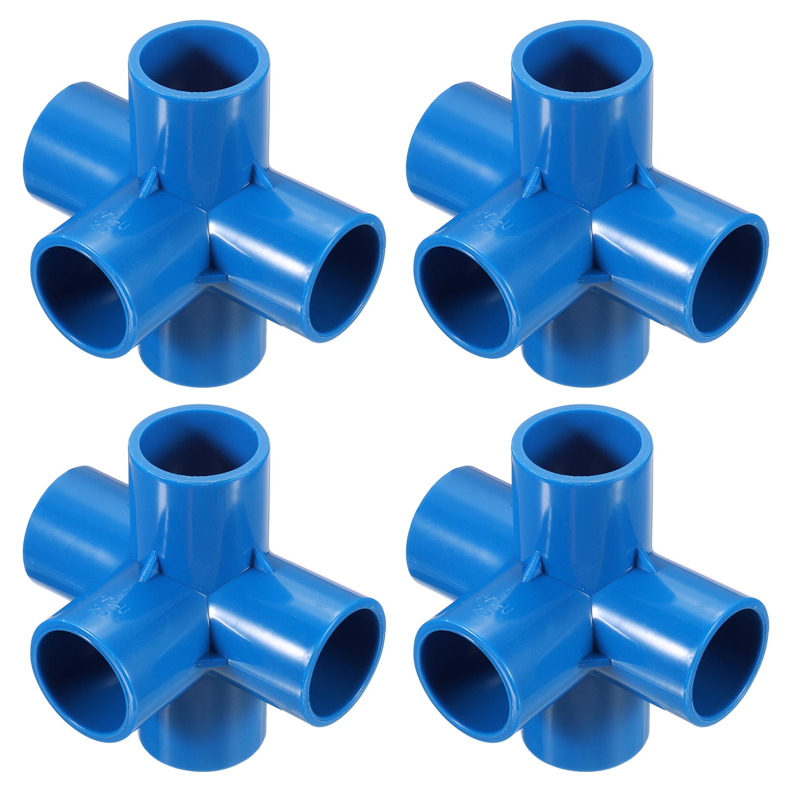 4 Pcs PVC Fitting, 5 Way PVC Fitting 25mm PVC Connectors PVC Elbow PVC ...