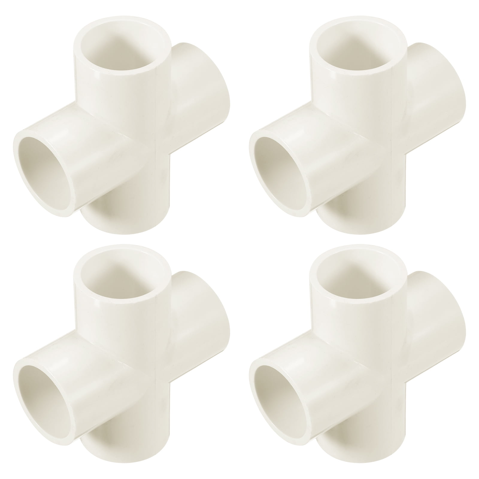 4 Pcs PVC Fitting, Cross 4 Way PVC Fitting 25mm PVC Connectors PVC ...