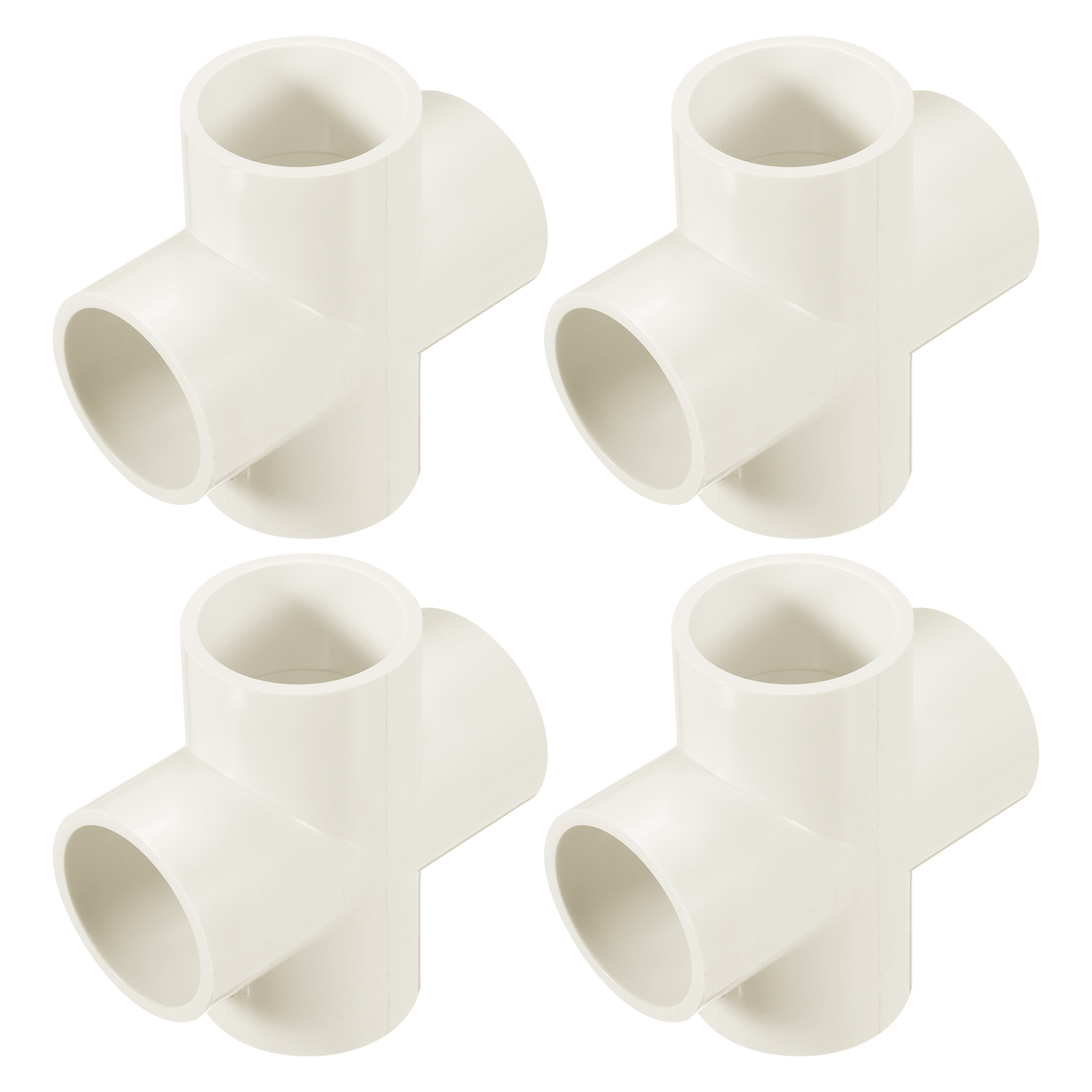 4 Pcs PVC Fitting, Cross 4 Way PVC Fitting 32mm PVC Connectors PVC ...