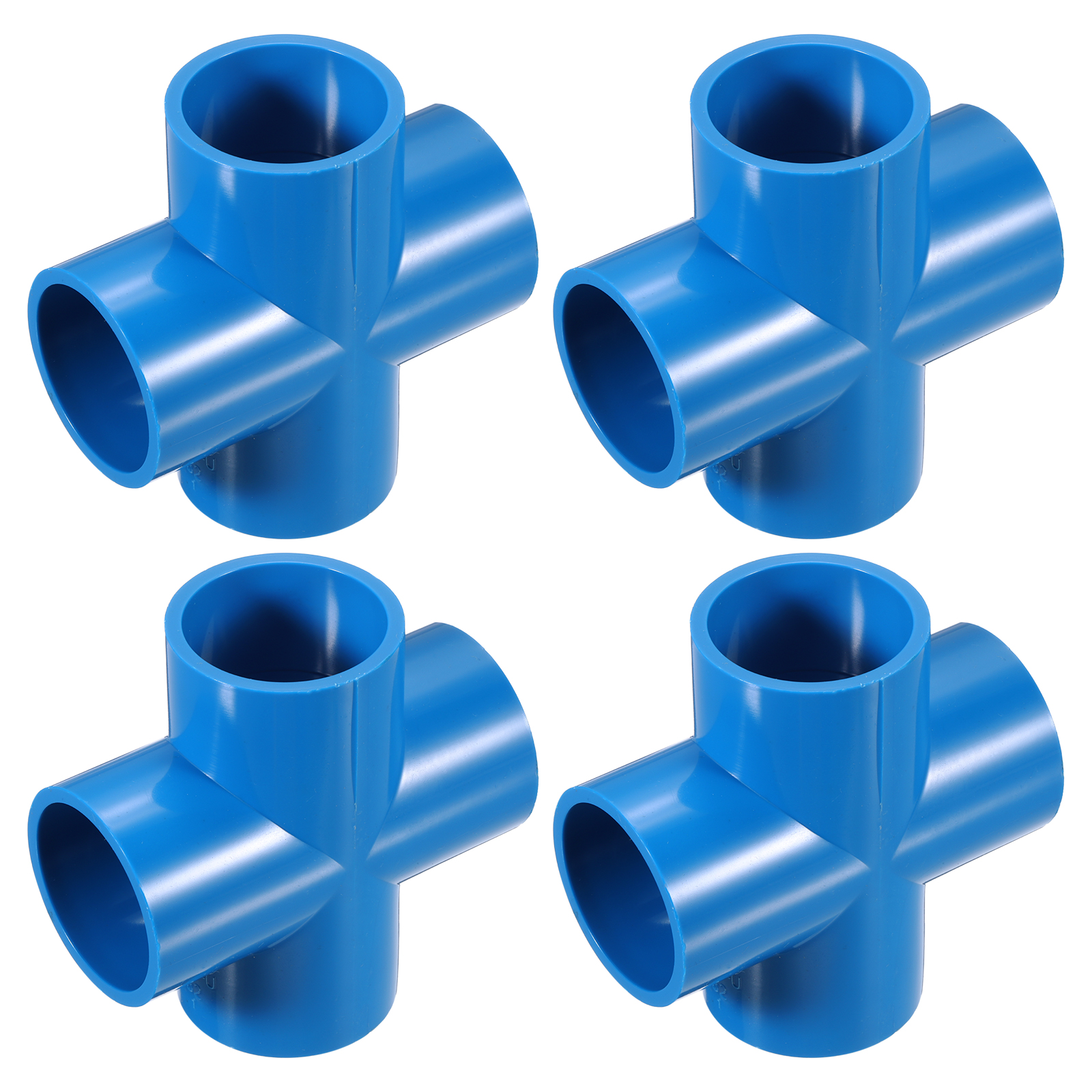 4 Pcs PVC Fitting, Cross 4 Way PVC Fitting 32mm PVC Connectors PVC ...