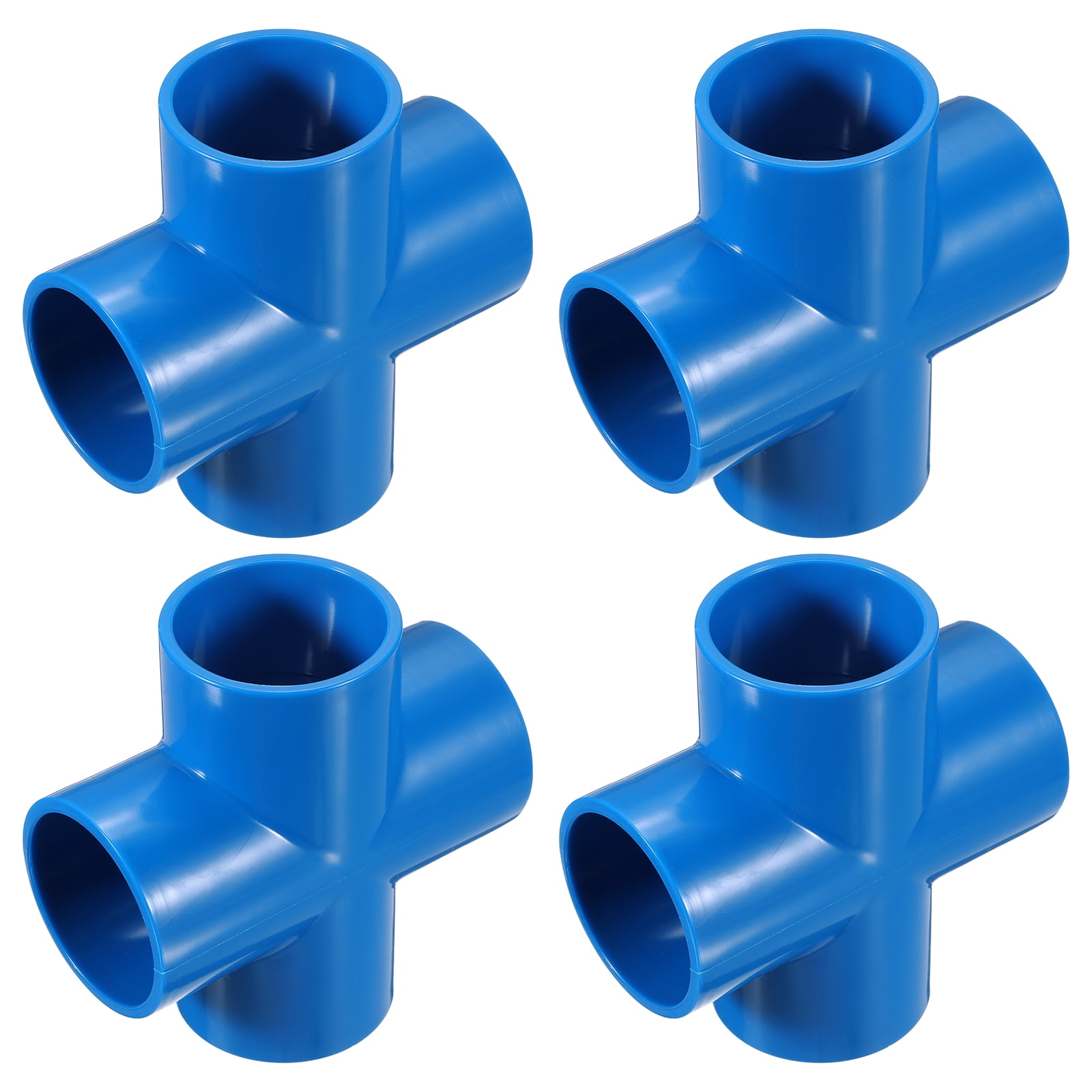4 Pcs PVC Fitting, Cross 4 Way PVC Fitting 40mm PVC Connectors PVC ...