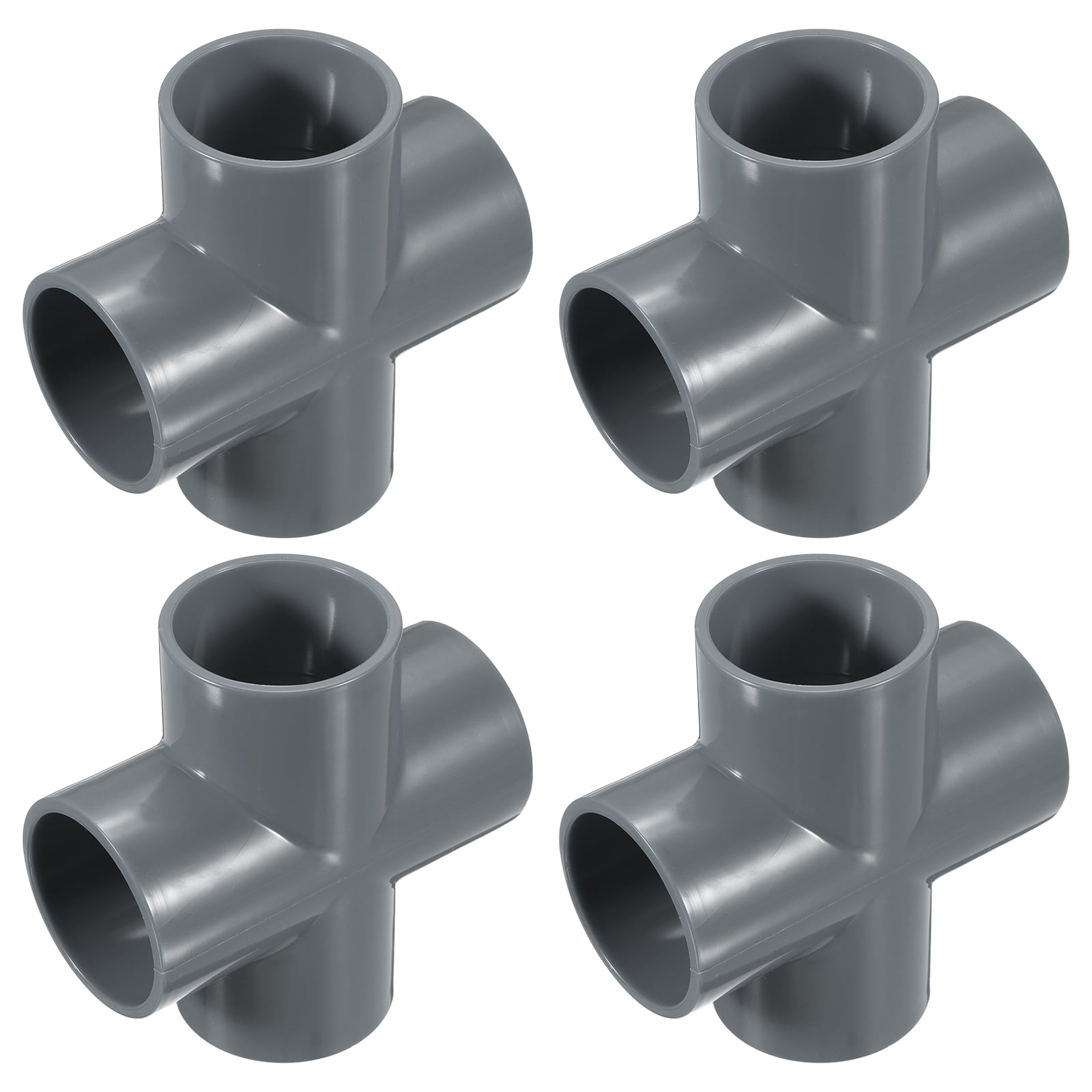 4 Pcs PVC Fitting, Cross 4 Way PVC Fitting 40mm PVC Connectors PVC ...