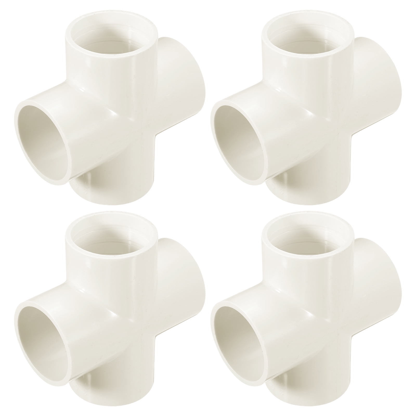 4 Pcs PVC Fitting, Cross 4 Way PVC Fitting 40mm PVC Connectors PVC ...