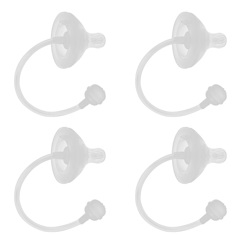 4 Pcs Pacifiers Silicone Straw Baby Feeder Nipples Weighted Straws ...