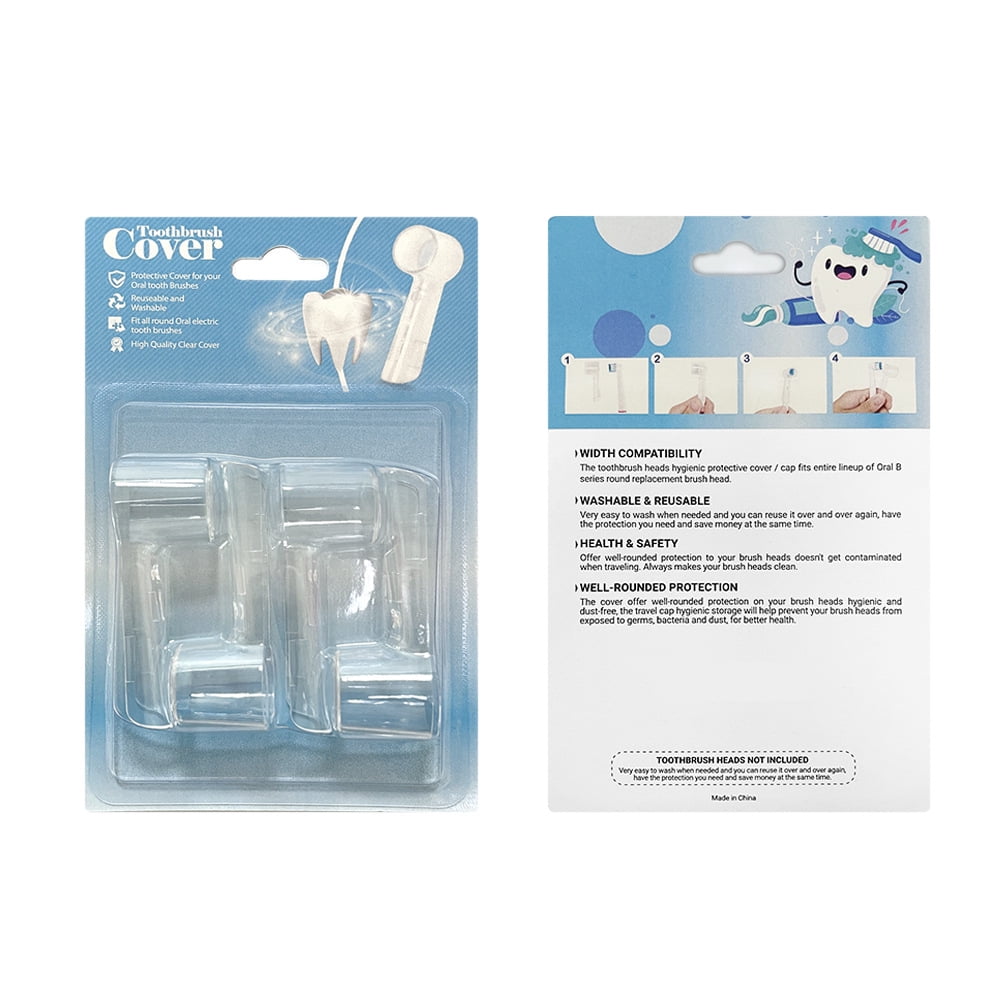4 Pcs/Pack Toothbrush Head Protective Cover For Oral B Electric ...