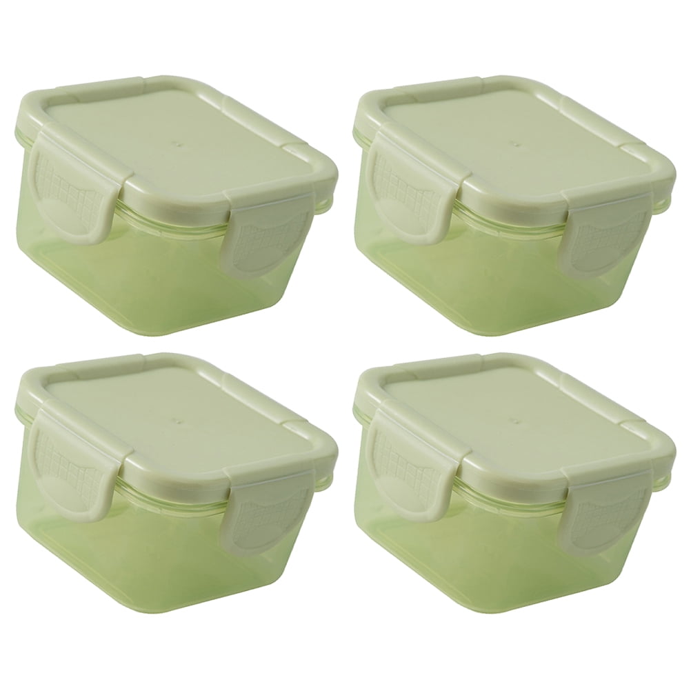 4 Pcs Packing Crisper Mini Fridge Sealing Boxes Vegetable Boxes Plastic ...