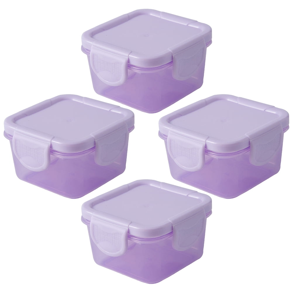 4 Pcs Packing Crisper Mini Portable Fridge Plastic Containers Baby Food ...