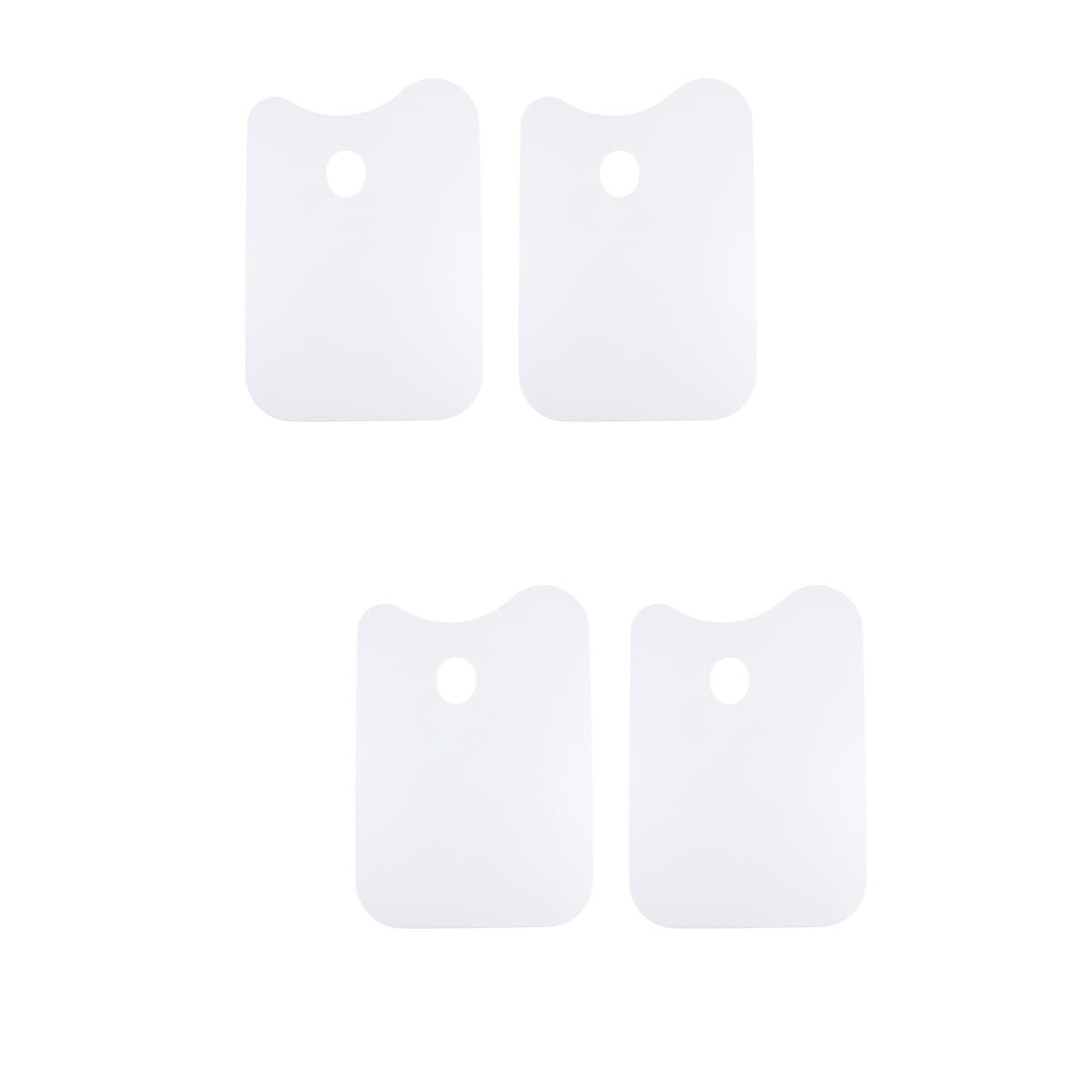 4 Pcs Paint Pallet Plane Color Painting Palette Tray White - Walmart.com