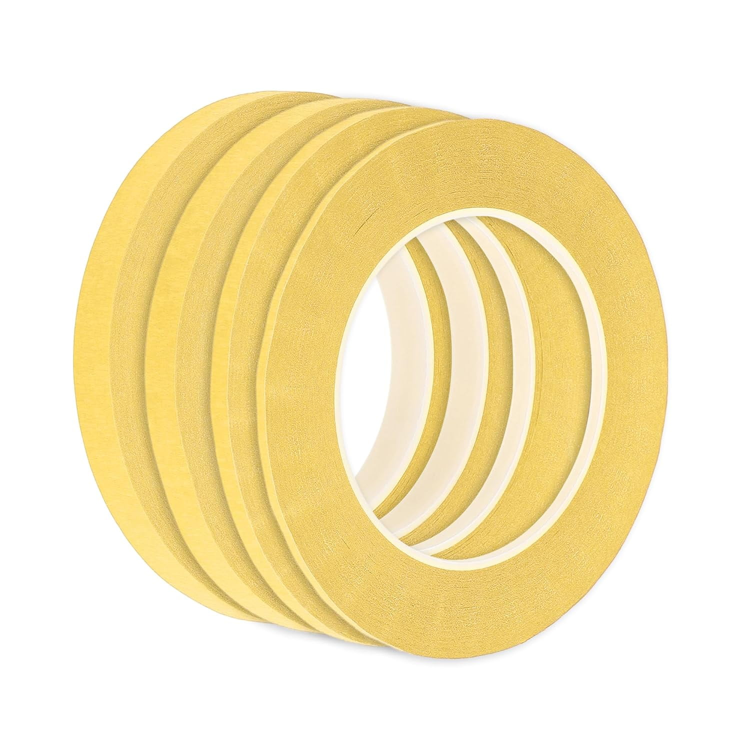 4 Pcs Painters Tape Tape Easy Removal Yellow 0.3cm/0.5cm/1.0cm/1.2cm x 50m Yellow - Walmart.com