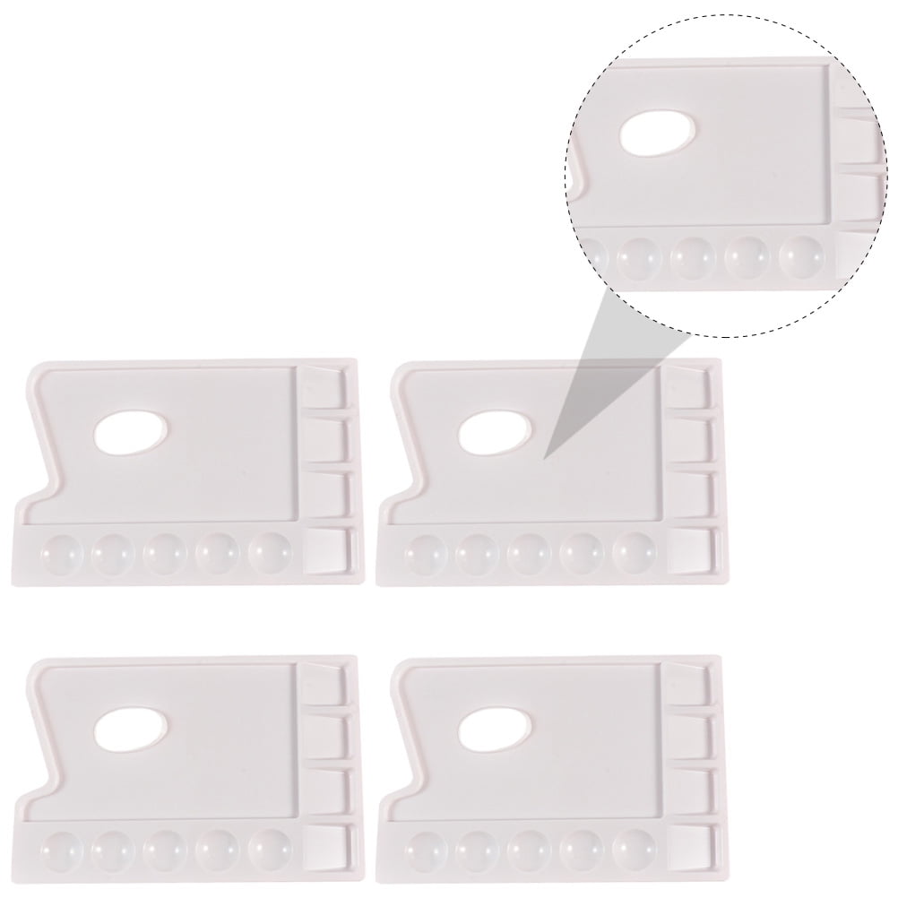 4 Pcs Palette Artistic Paint Tray Filer Repaint Trays White - Walmart.com