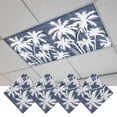 4 Pcs Palm Tree Fluorescent Light Covers Tropical Plant Coastal Summer ...