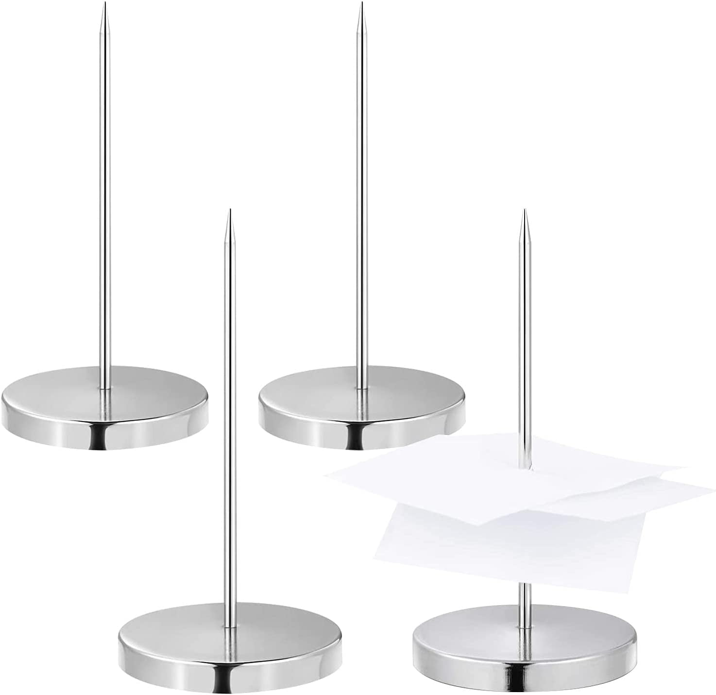 4 Pcs Paper Memo Holder, Receipt Spike Paper Spike Receipt Bill Ticket ...