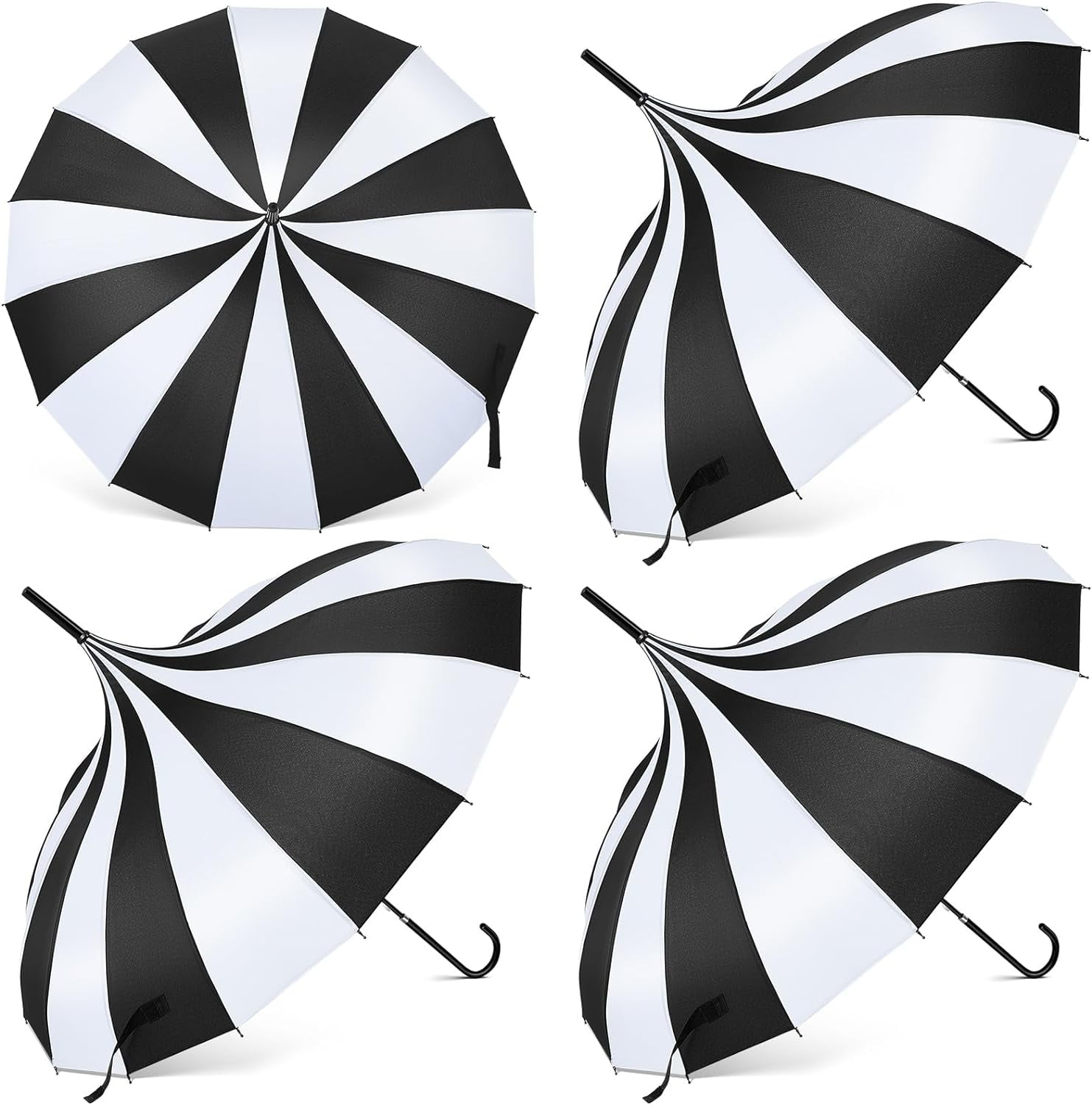 4 Pcs Parasol Umbrella Pagoda Umbrella Large Gothic Parasols for Sun ...