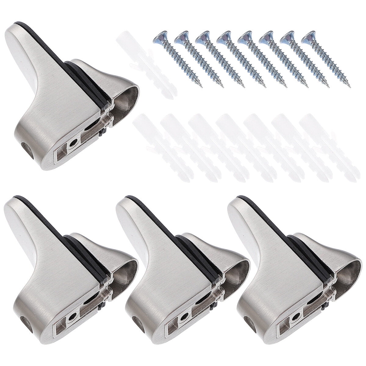 4 Pcs Partition Shelf Clamps Bracket Mirror Mounting Hardware Support ...