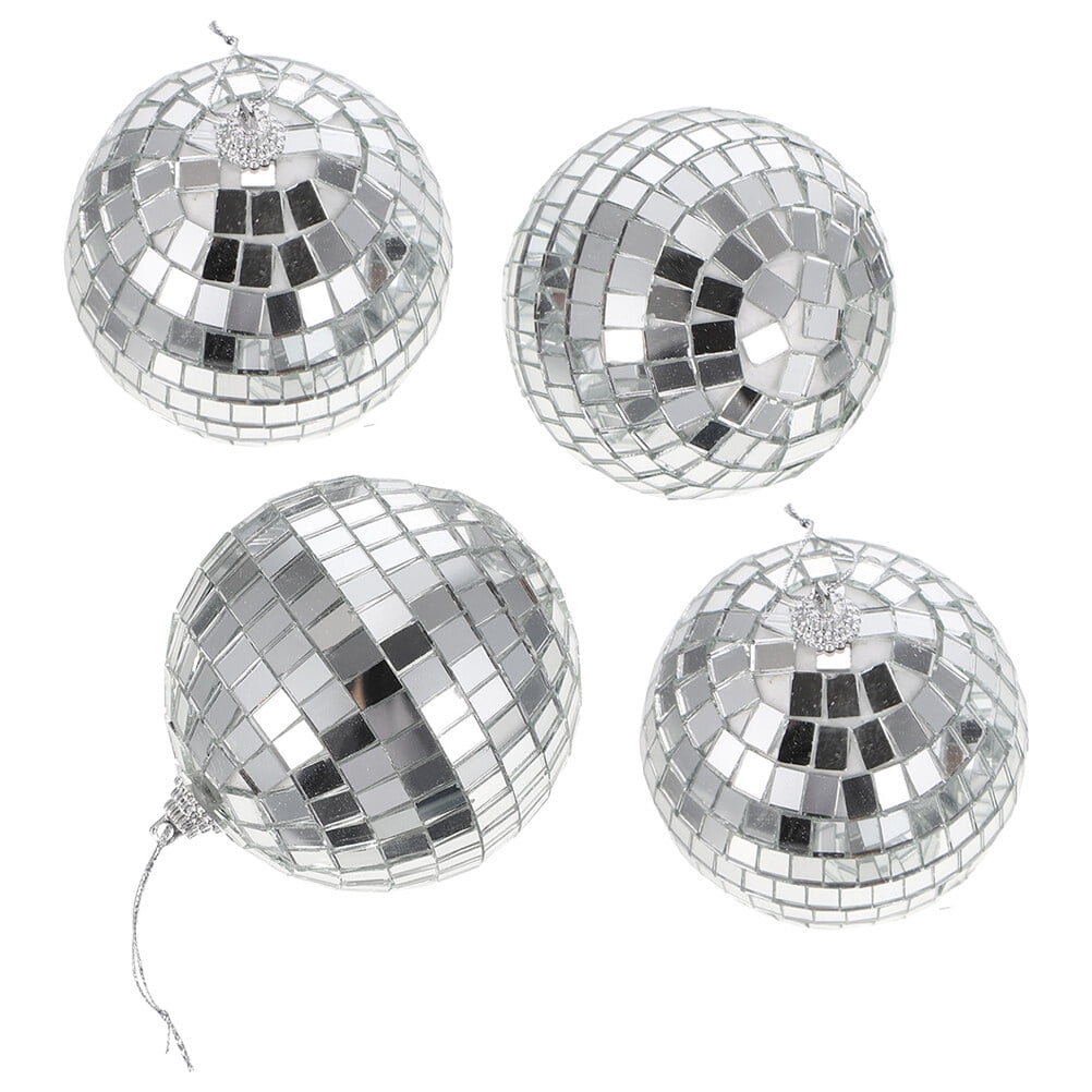 4 Pcs Party Mirror Ball Decor Disco Balls Small Disco Ball Reflective ...