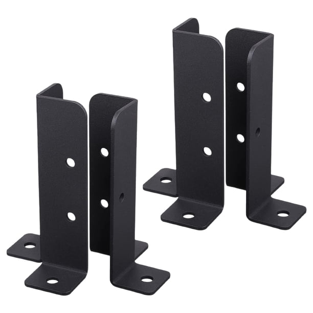 4 Pcs Patio Post Fixing Bracket Pergola Fence Kit Mailbox Installation ...