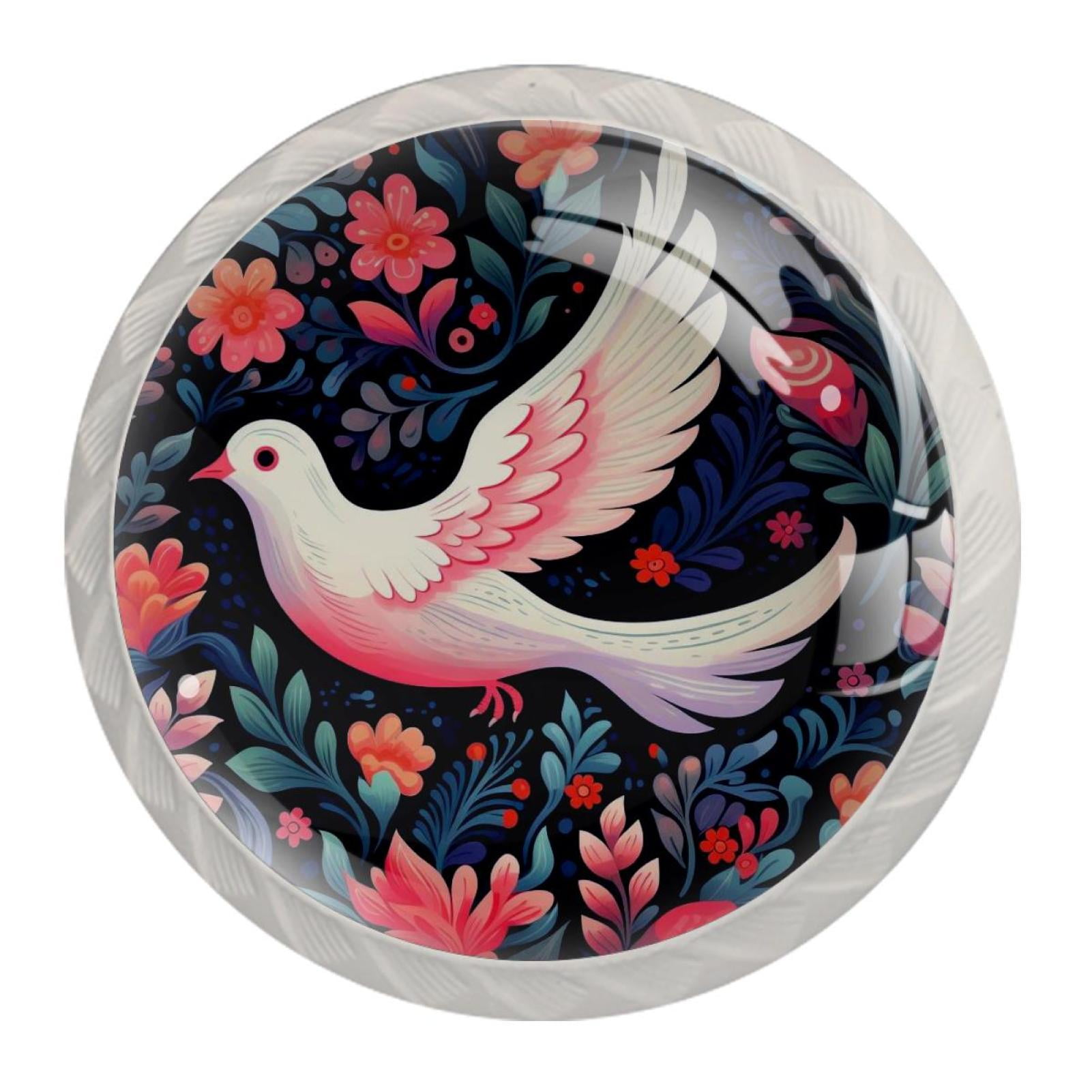 4 Pcs Peace Dove Knobs for Kitchen Cabinet Cupboard Dresser Bookcase ...