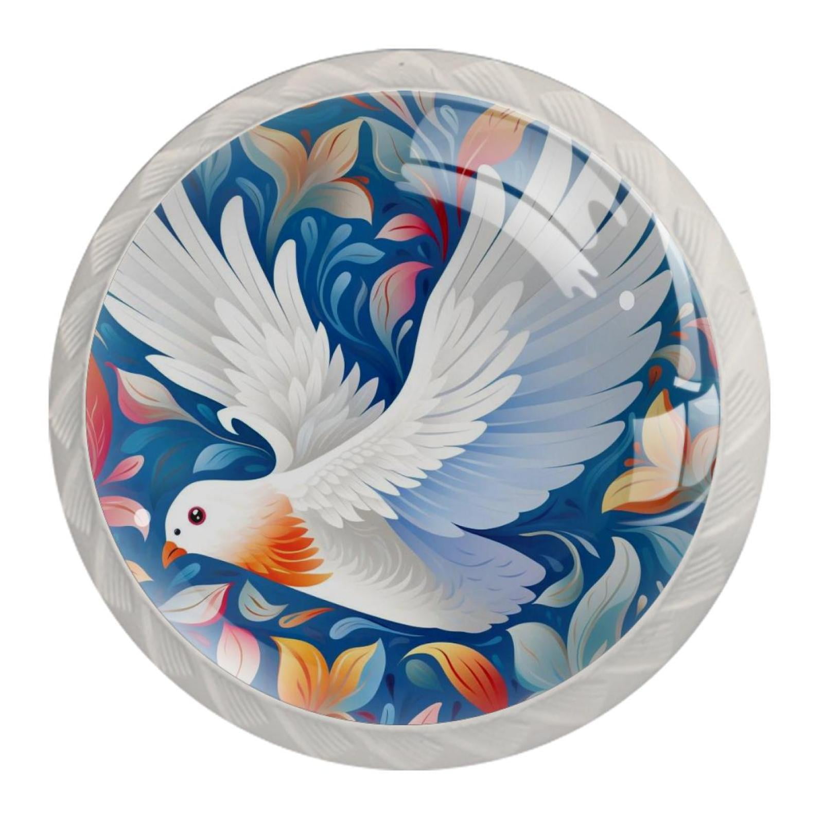 4 Pcs Peace Dove Knobs for Kitchen Cabinet Cupboard Dresser Bookcase ...
