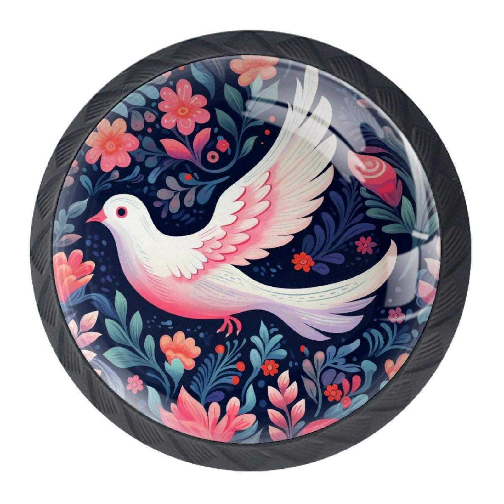 4 Pcs Peace Dove Knobs for Kitchen Cabinet Cupboard Dresser Bookcase ...