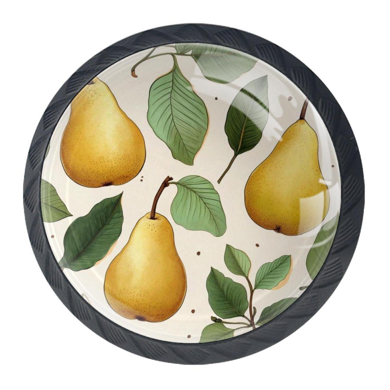 4 Pcs Pear Knobs for Kitchen Cabinet Cupboard Dresser Bookcase Drawer ...