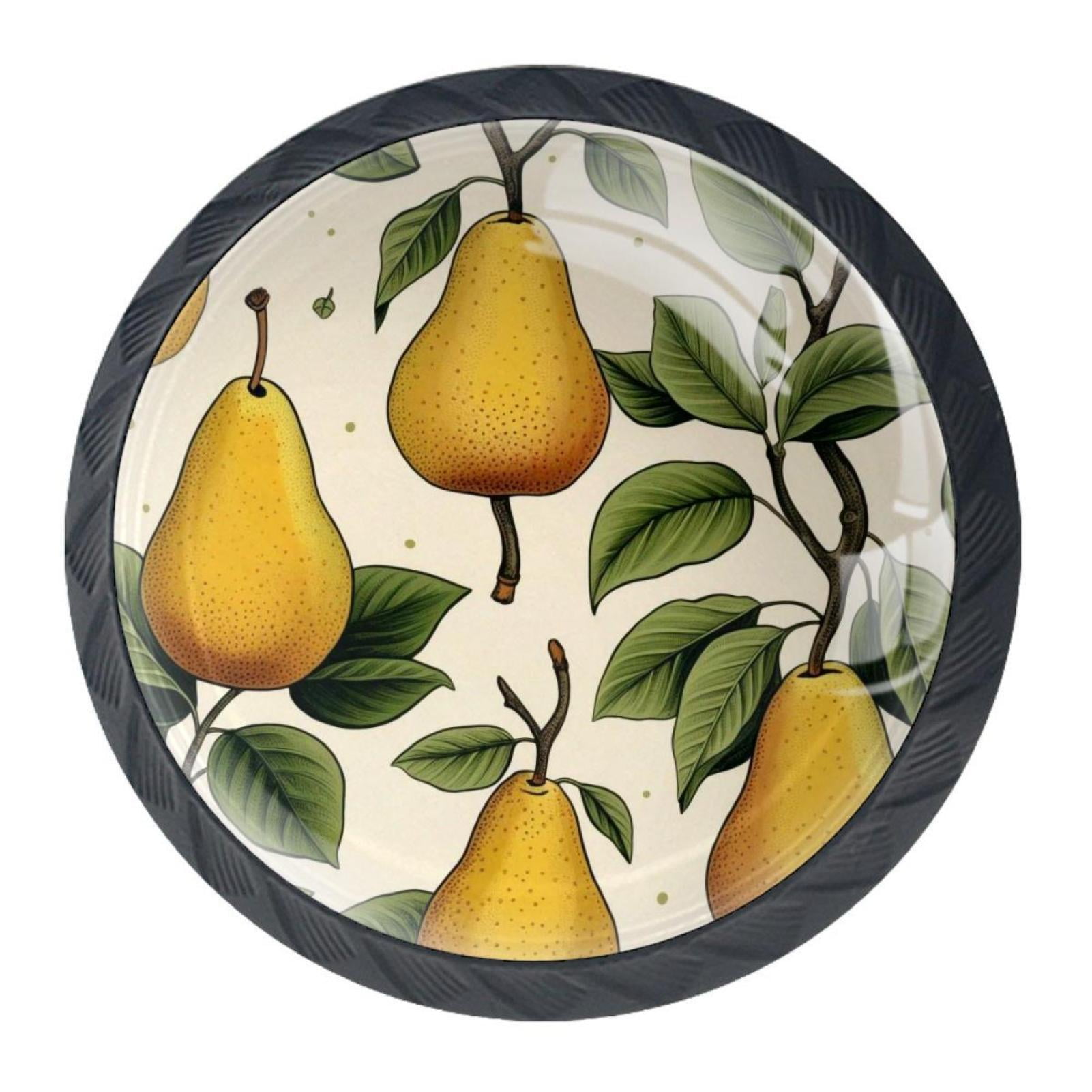 4 Pcs Pear Knobs for Kitchen Cabinet Cupboard Dresser Bookcase Drawer ...