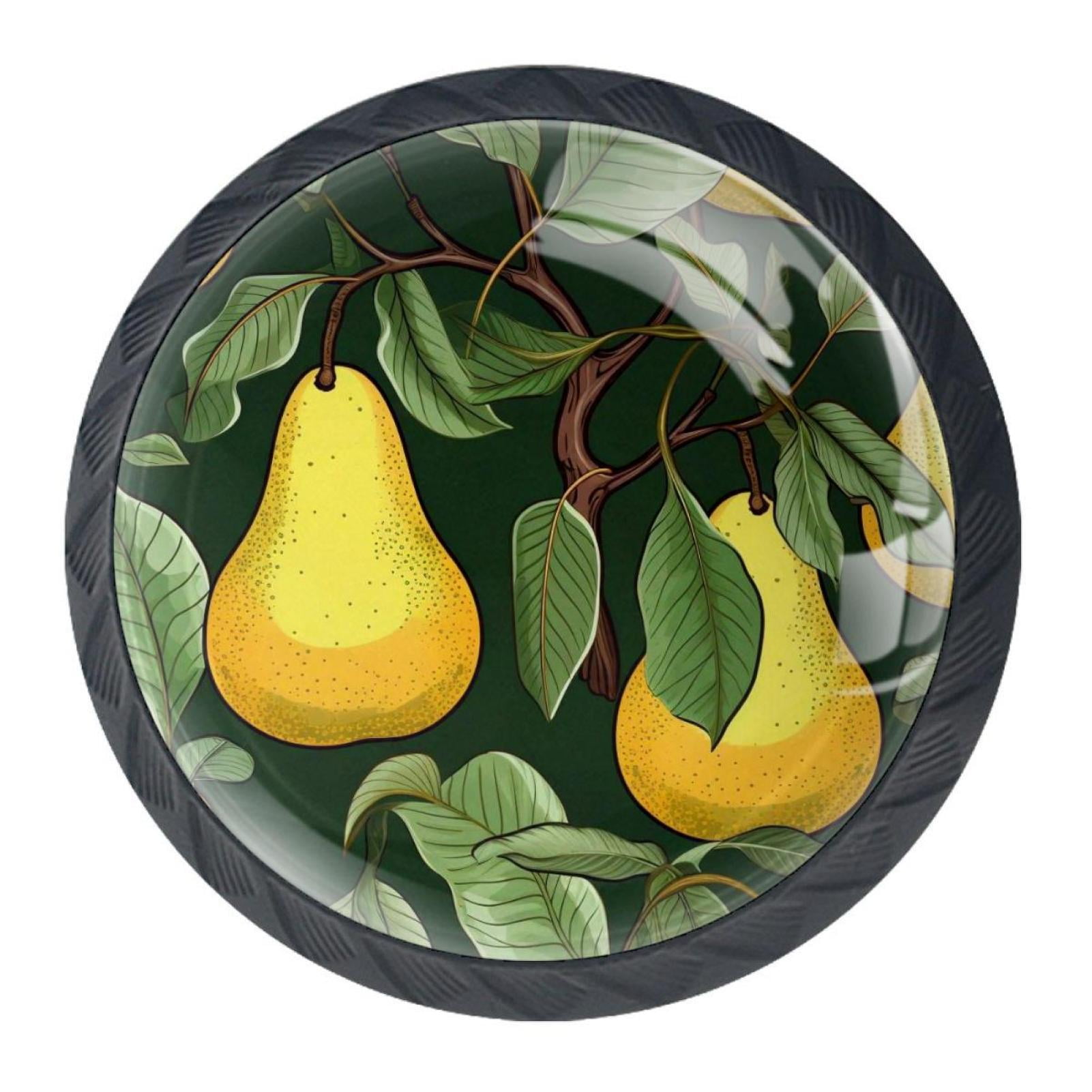 4 Pcs Pear Knobs for Kitchen Cabinet Cupboard Dresser Bookcase Drawer ...