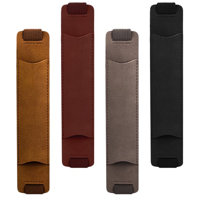 4 Pcs Pen Case Leather Elastic Holder Notebooks Clip Portable Single ...