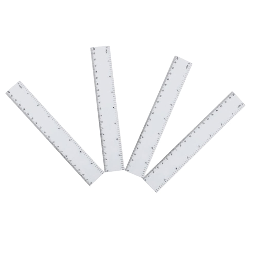 4 Pcs Perfect Measuring Tool 20.30X3.20X0.25CM White - Walmart.com