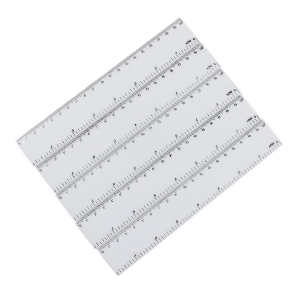 4 Pcs Perfect Measuring Tool Straight Ruler 20.30X3.20X0.25CM White ...