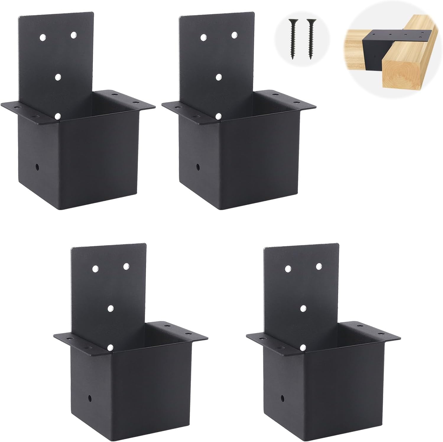 4 Pcs Pergola Brackets, 4"x4"Pergola Post Top Rafter Brackets Deck ...