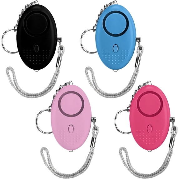 4 Pcs Personal Alarm Bulk 130DB Safe Sound Emer ncy Safety Self Defense ...