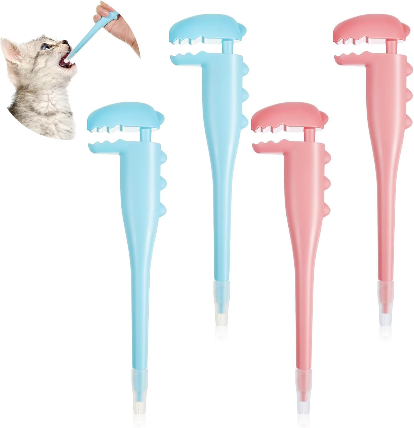 4 Pcs Pet Pill Shooter for Cats Dogs with Soft Tips Cat Pill Popper ...