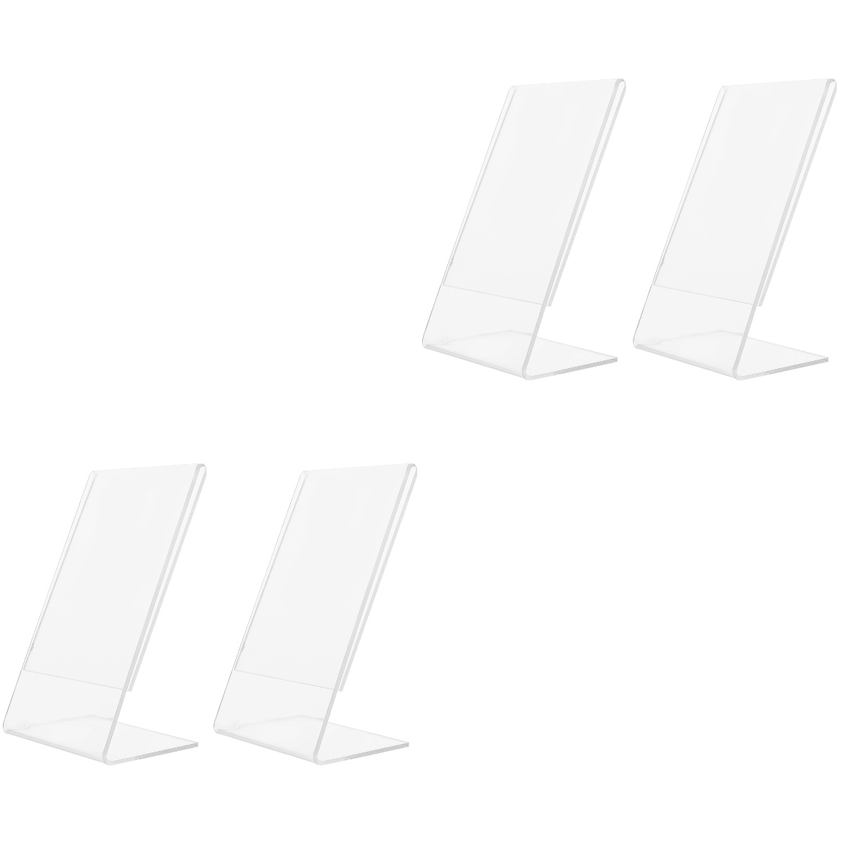 4 Pcs Photo Frame Acrylic Price Tag Stand Display Shelves Picture ...