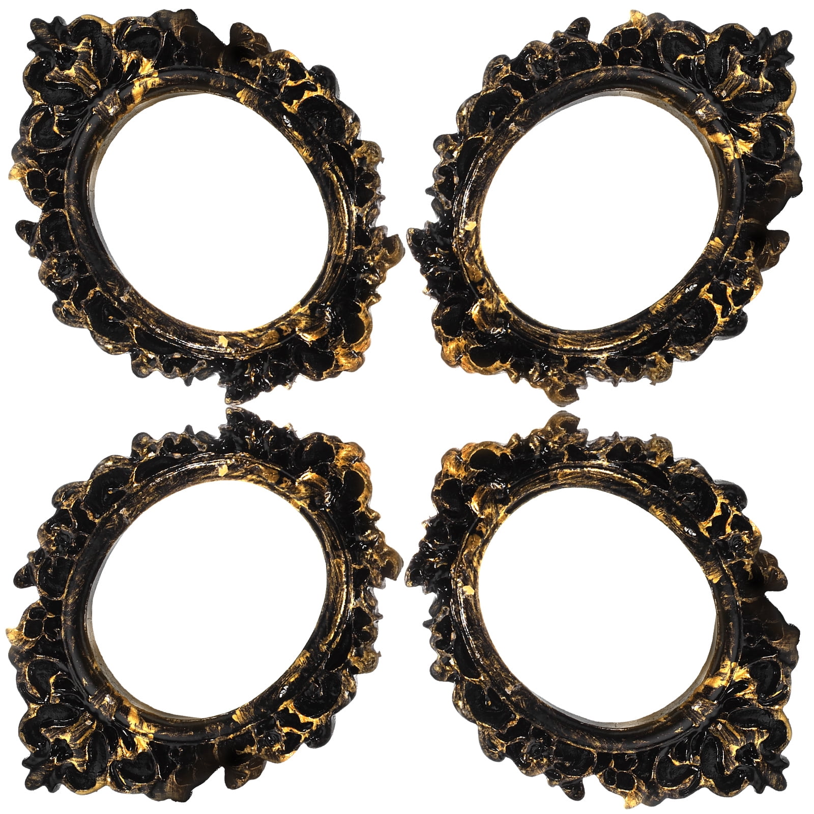 4 Pcs Photo Frame Holder Retro Antique Frames Small Box Christmas Resin ...