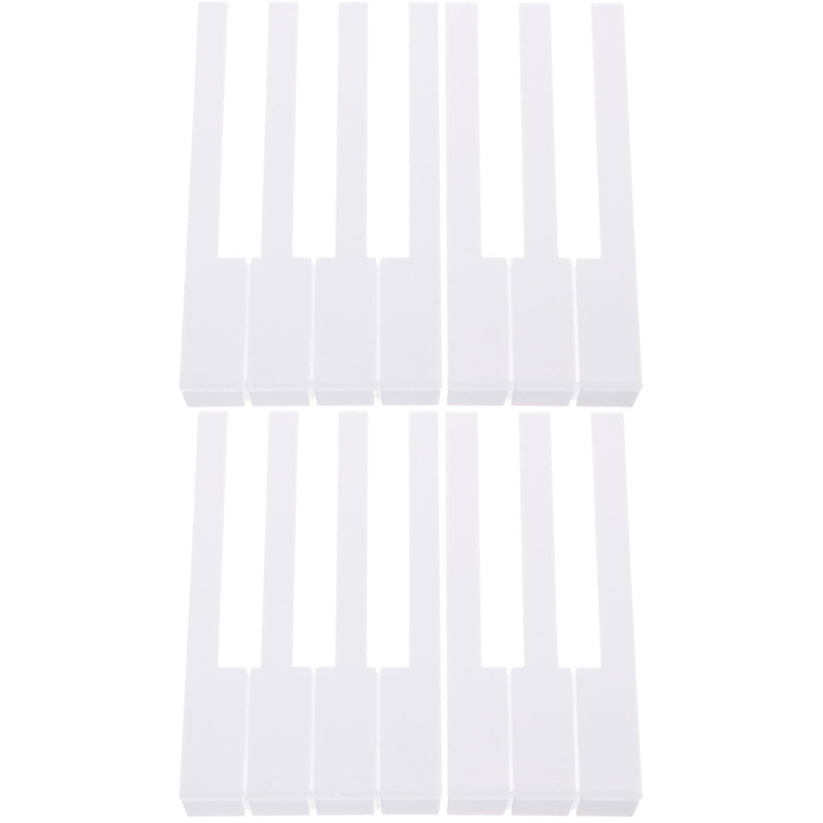 4 Pcs Piano Keys Musical Instruments Keyboard Replacement White Plastic ...