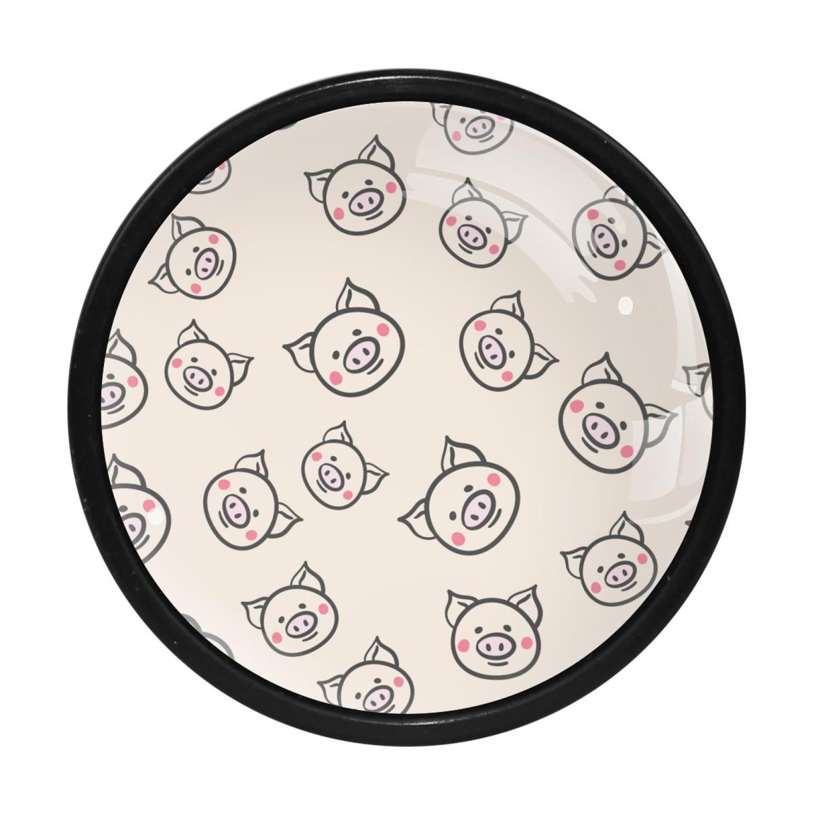 4 Pcs Pig Head Pattern Knobs for Kitchen Cabinet Cupboard Dresser ...