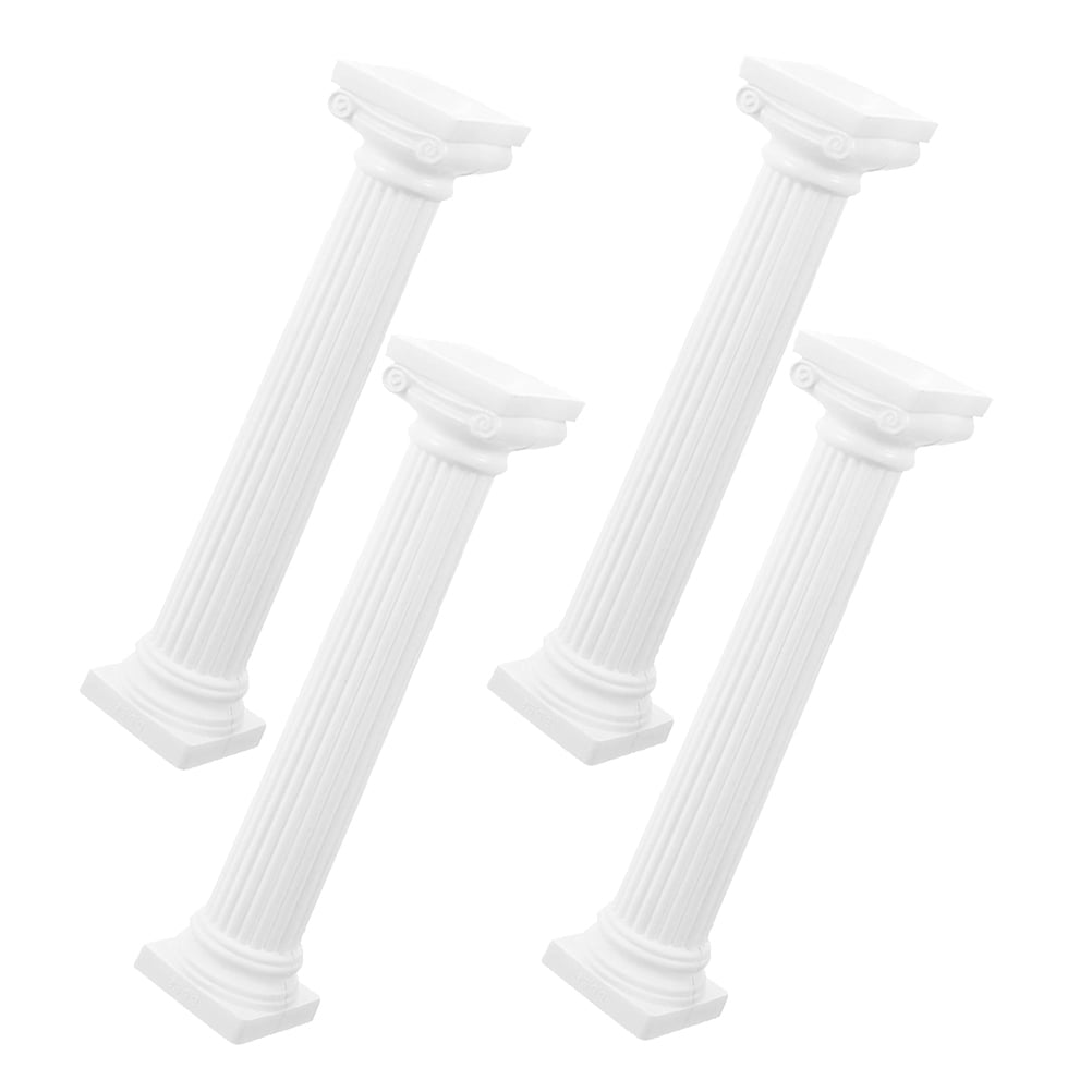 4 Pcs Pillars Decorations Decorative Roman Column Columns Statue White ...