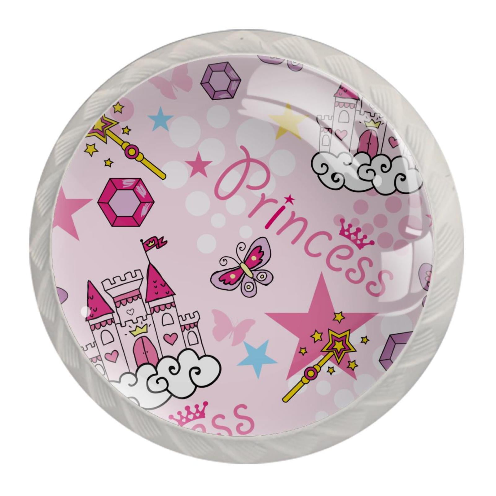 4 Pcs Pink Princess Castle Knobs for Kitchen Cabinet Cupboard Dresser ...