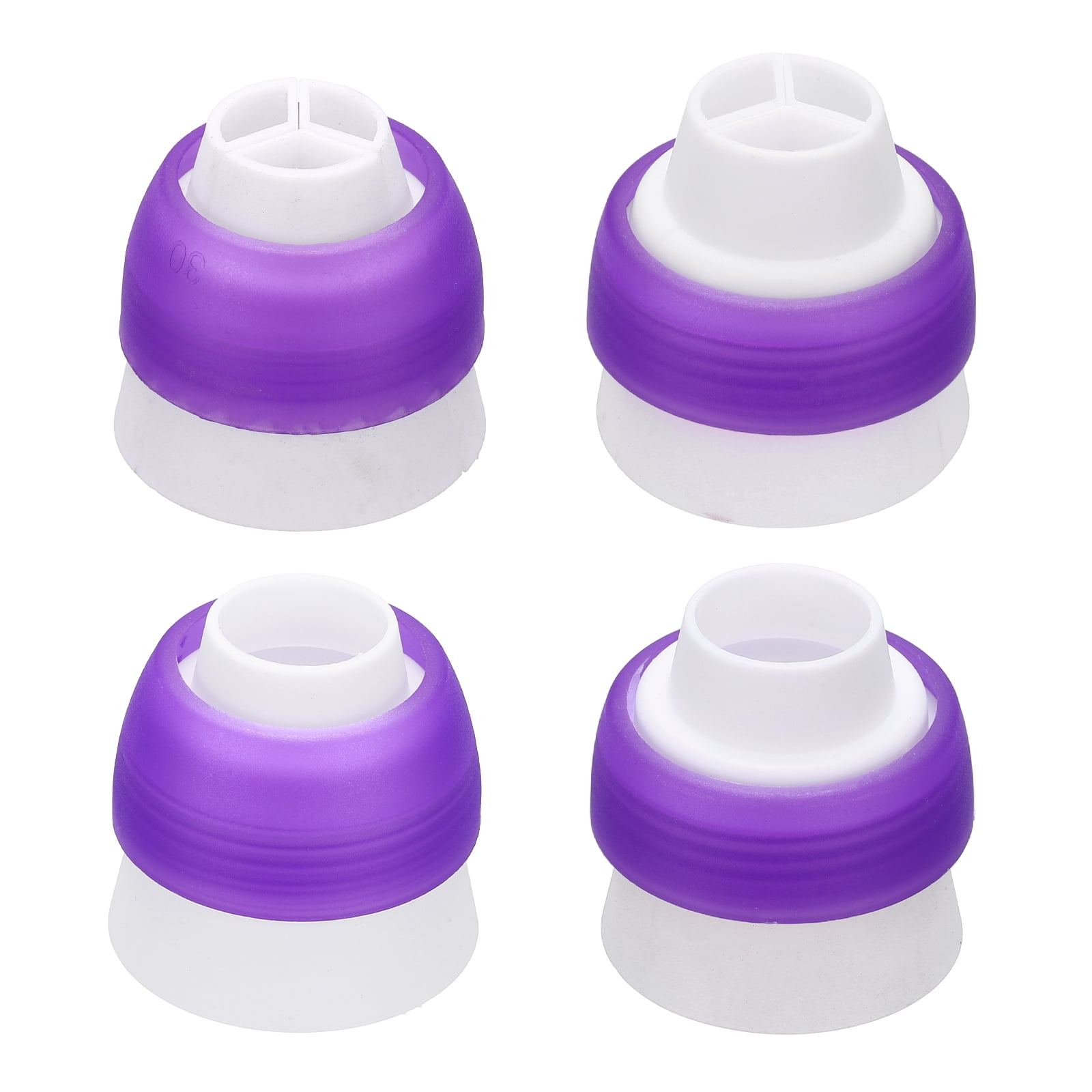 4 Pcs Piping Tip Coupler, Plastic 3 and 1 Color Couplers Icing Frosting ...