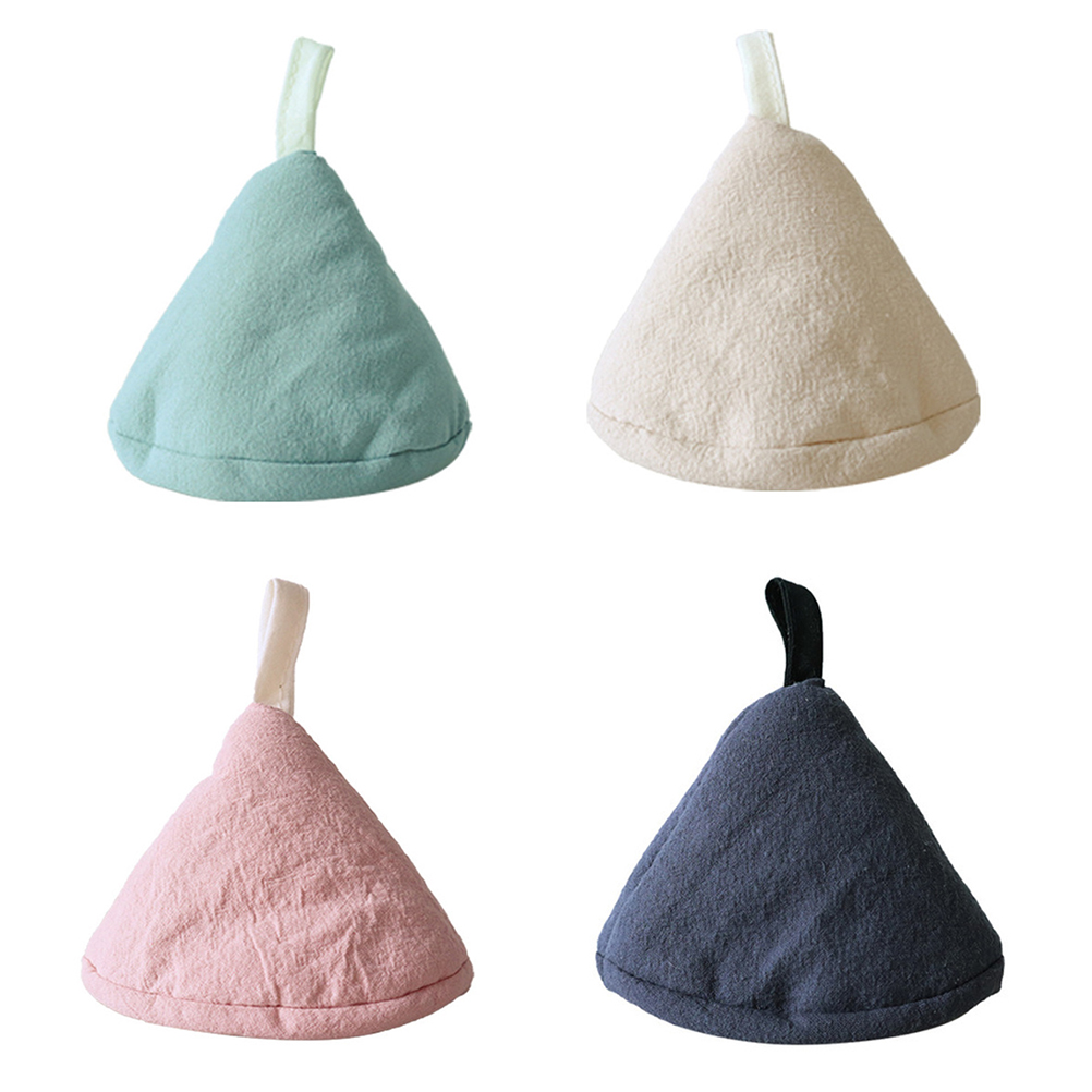 4 Pcs Plain Fabric Pot Cap Kettle Triangle Potholder Mini Pot Caps Pot ...