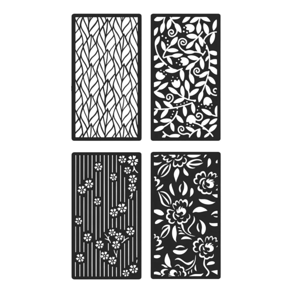 4 Pcs Plant Drawing Stencil Branches Journal Stencils Flowers Painting ...